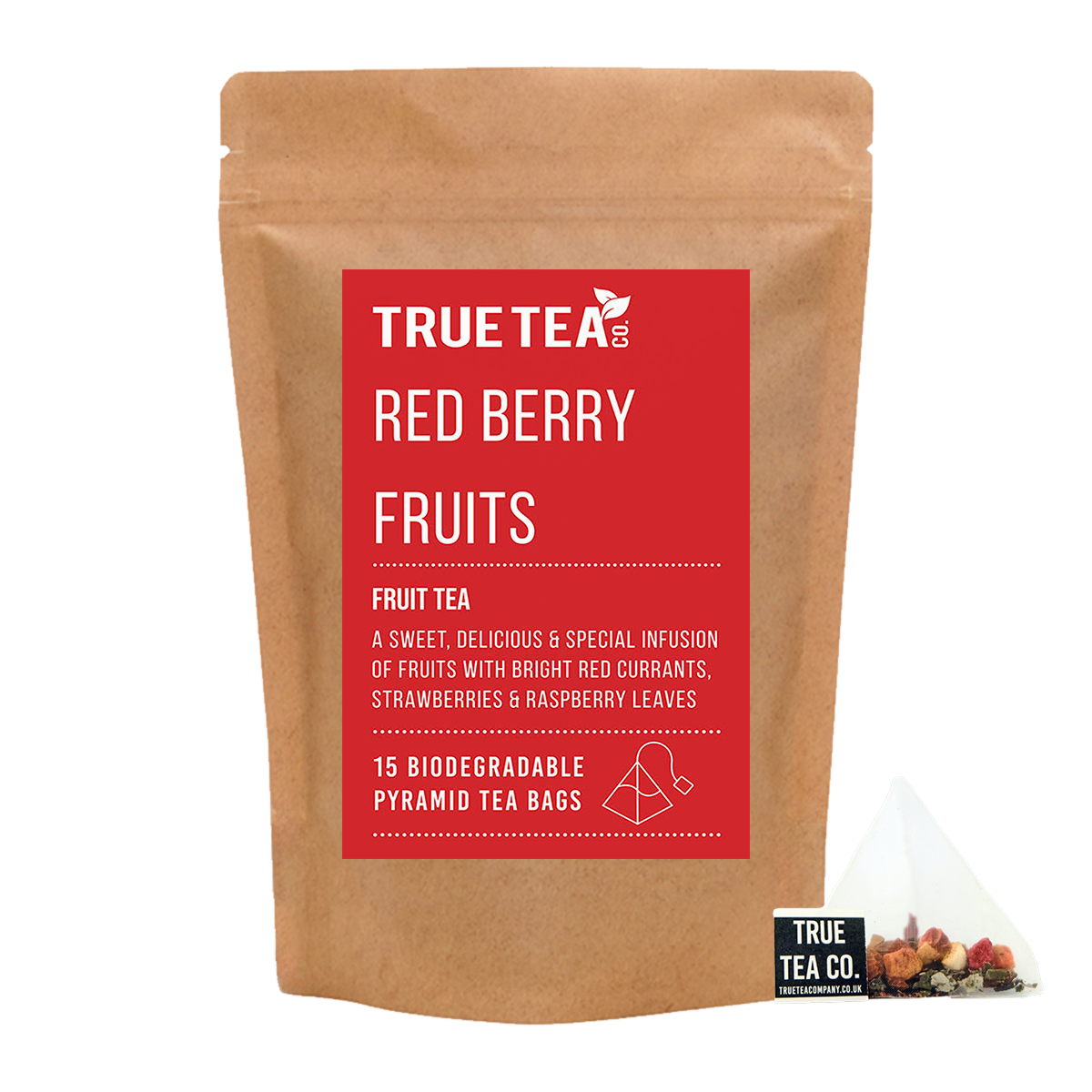 Red Berry Fruits Pyramid Tea Bags (Plastic Free) True Tea Co.