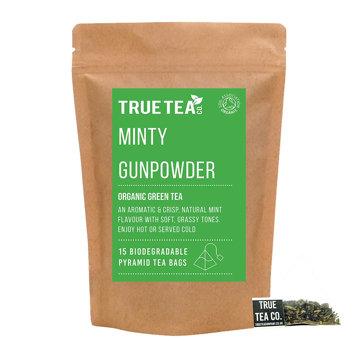 Minty Fresh Gunpowder Green Tea - Biodegradable Tea Bags