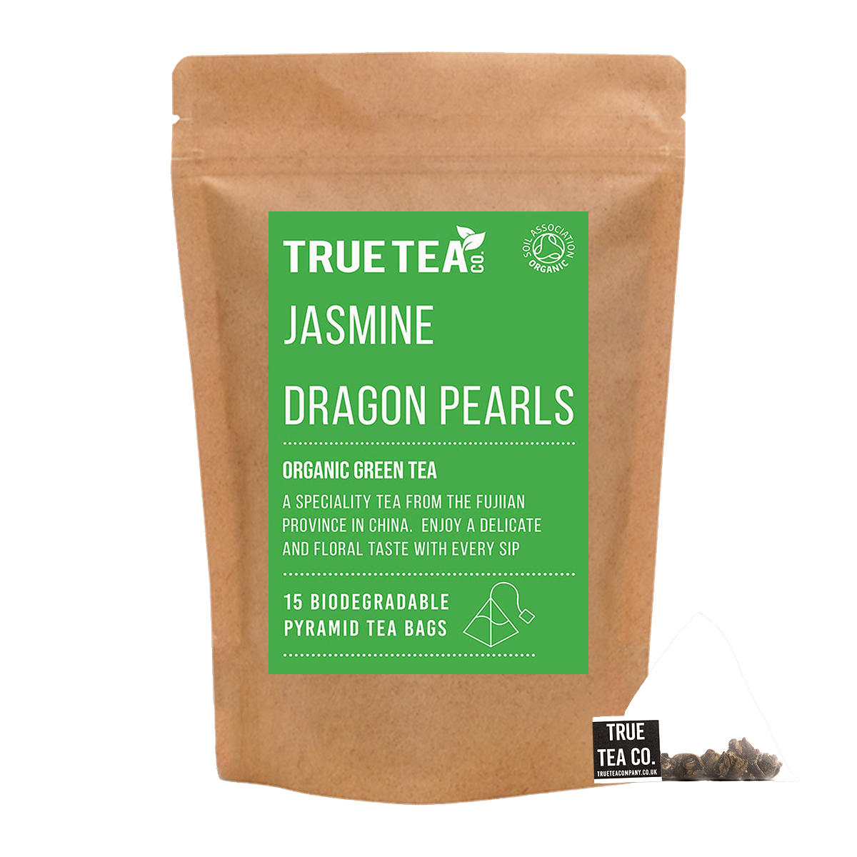 Jasmine Dragon Pearls Pyramid Tea Bags (Plastic Free) True Tea Co.