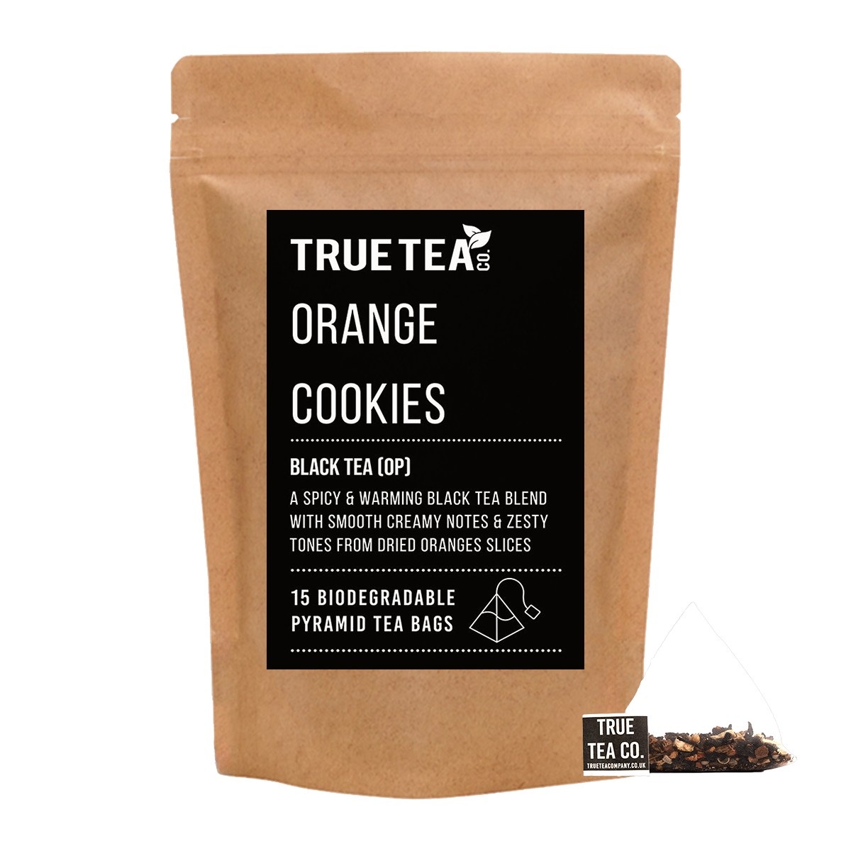 Orange Cookies Pyramid Tea Bags - Black Tea - True Tea Co.