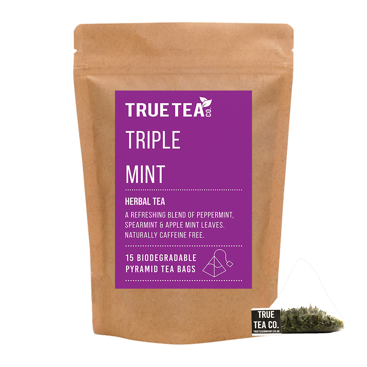 Triple Mint Pyramid Tea Bags - Herbal Tea Bags - True Tea Co.