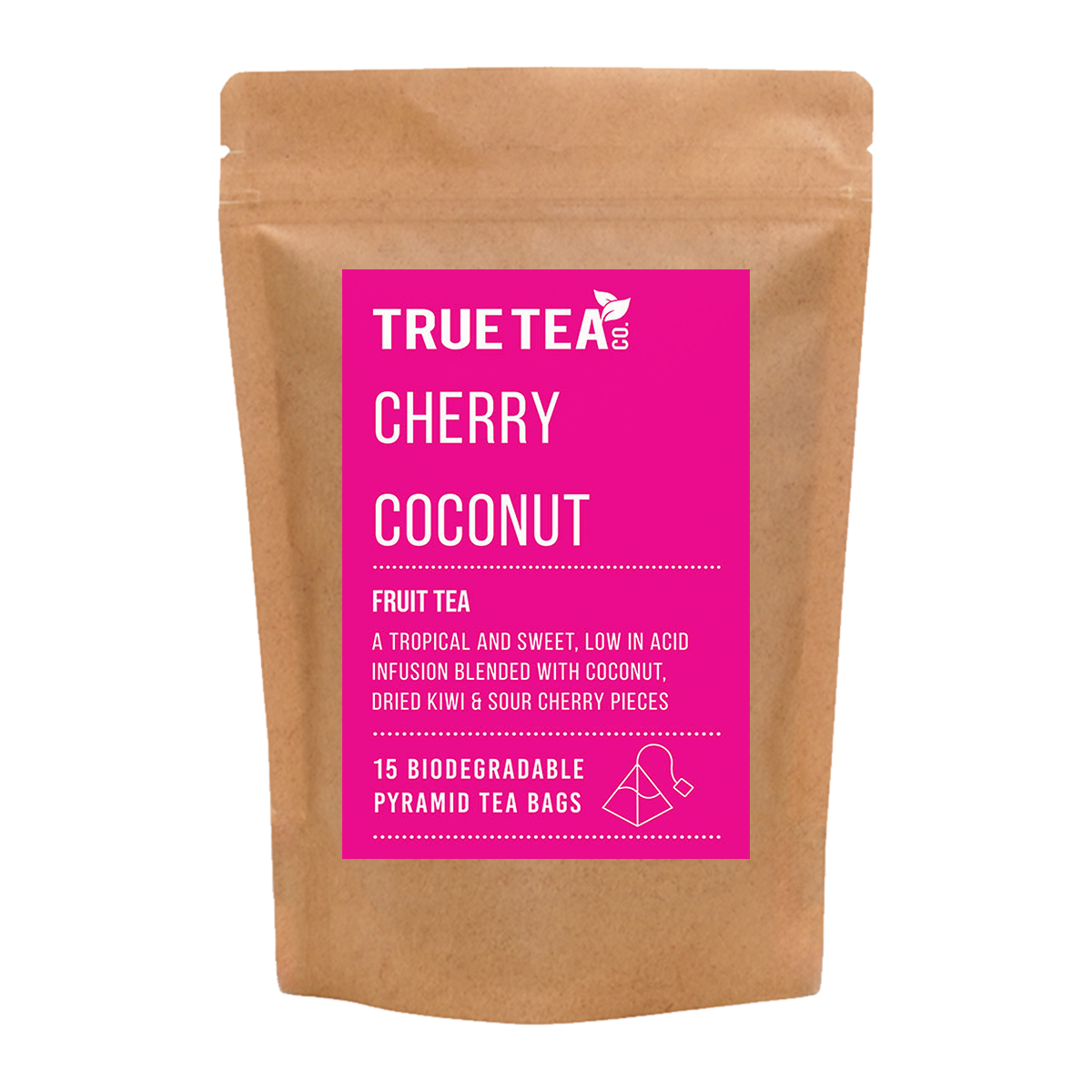 Cherry Coconut Pyramid Tea Bags - Fruit Tea - True Tea Co.
